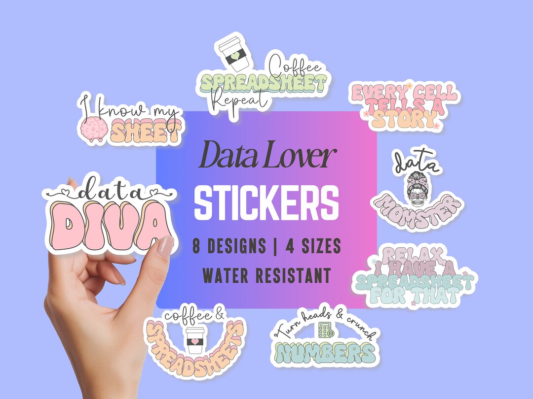 Accountant Sticker Gift Data Analyst Sticker Excel Waterproof Sticker ...