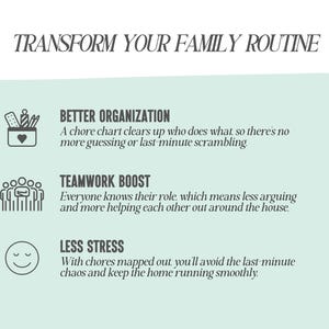 Weekly Chore Chart Editable Weekly Family Planner Printable Chore Chart ...