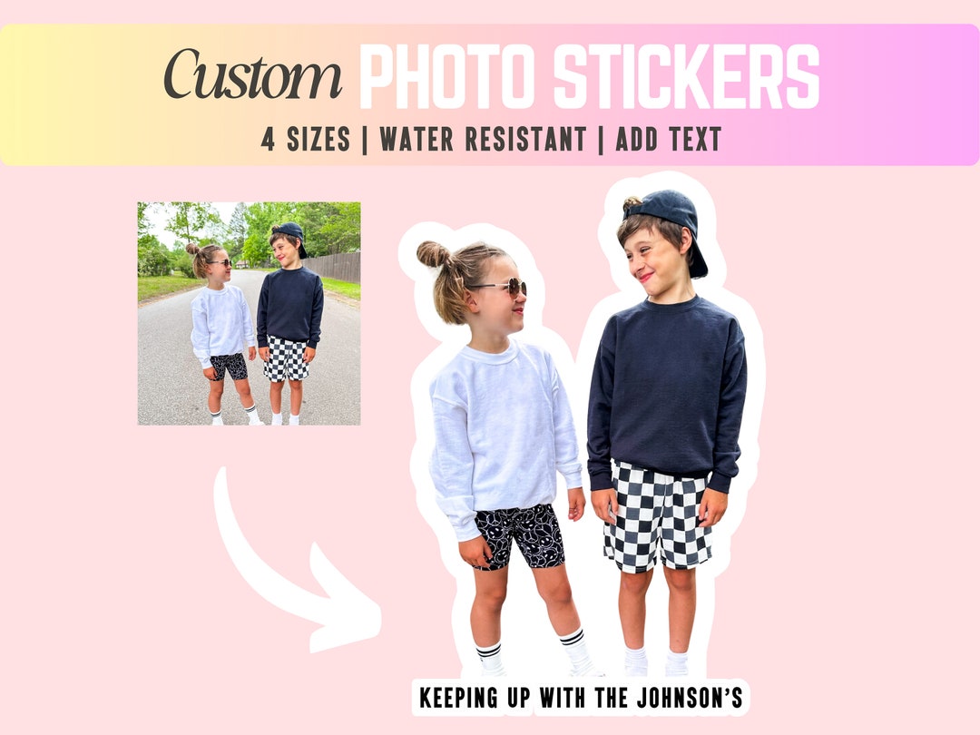 Family Custom Sticker Text Custom Photo Sticker Family Photo Sticker ...