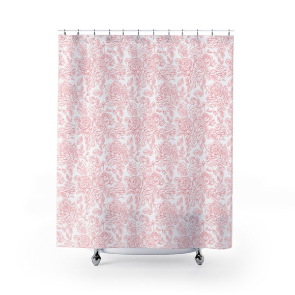 Pink Toile Curtains - Etsy