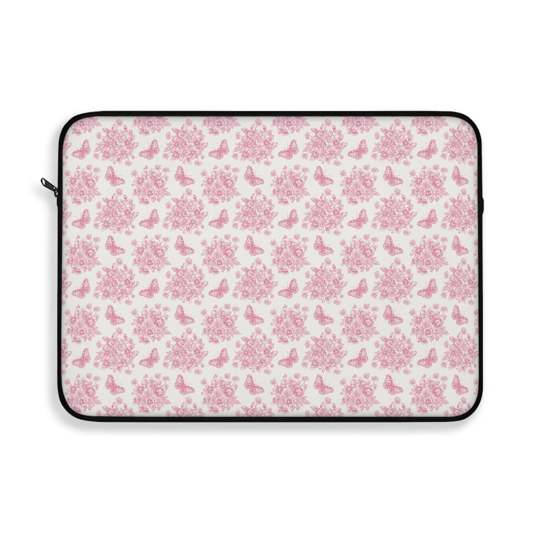 Shabby Chic Pink Butterflies and Pink Flowers Simple Cute Girly Laptop ...