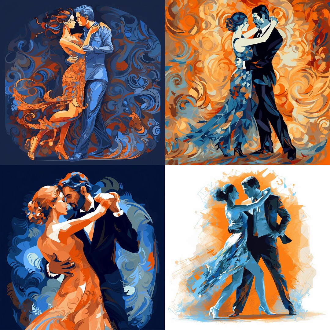 Couple Dance Abstract Art - Etsy