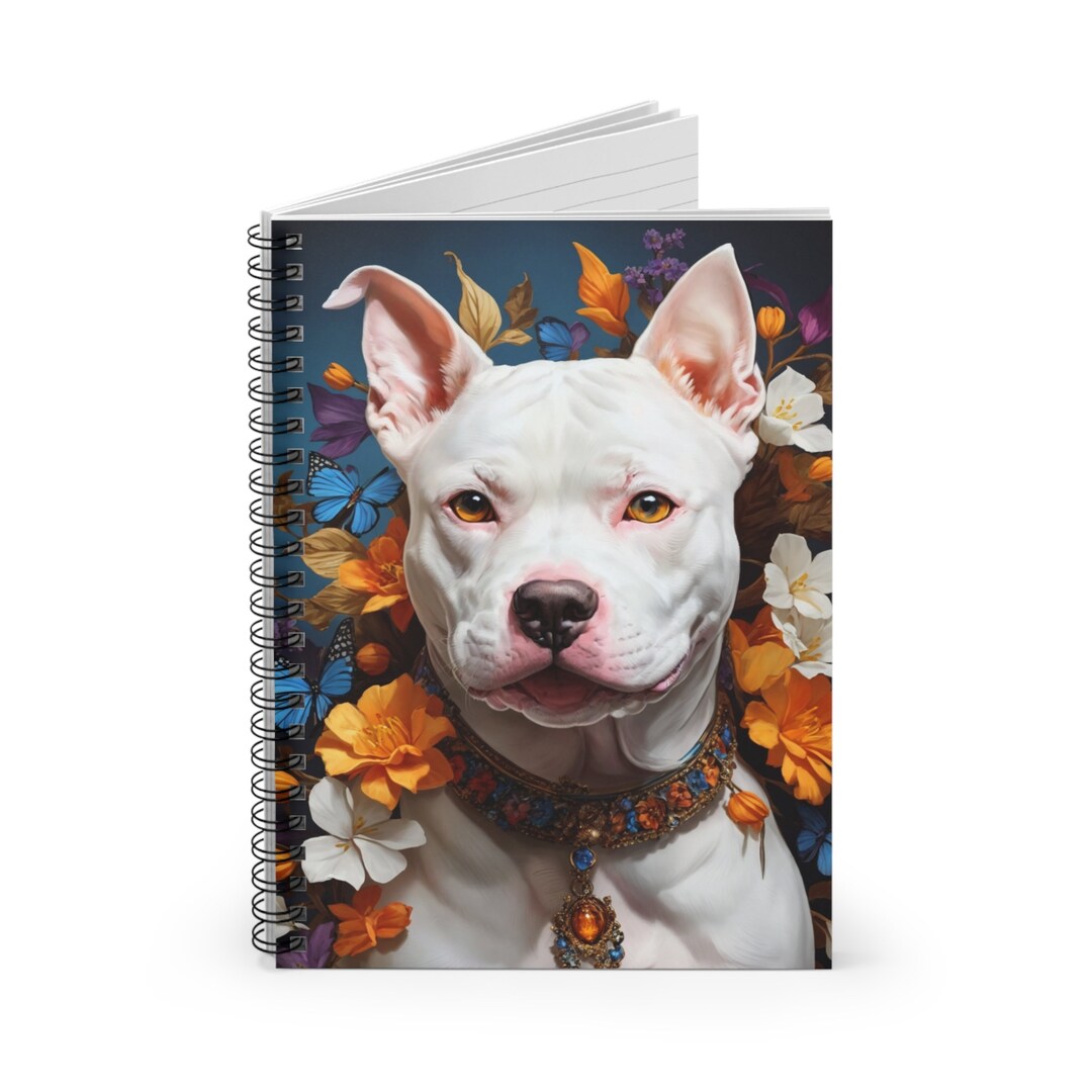 Phoebe White Pitbull Spiral Notebook Perfect Gift Dog - Etsy