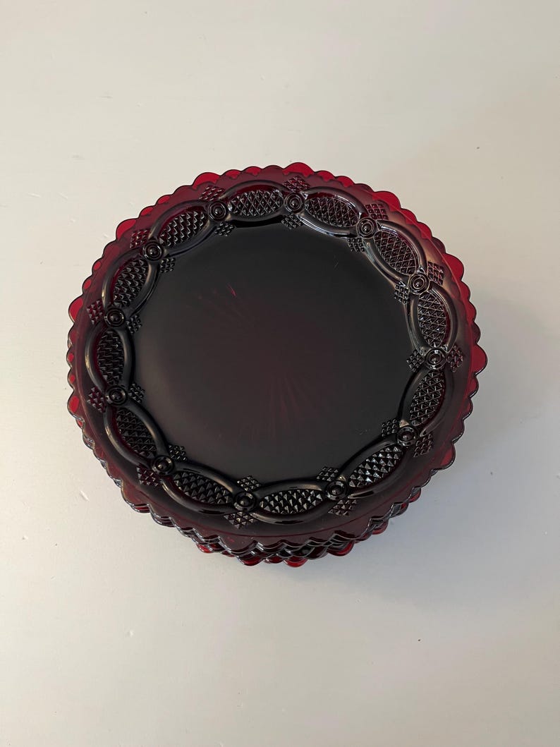 Ruby Red Cape Cod Avon Dinnerware - Etsy