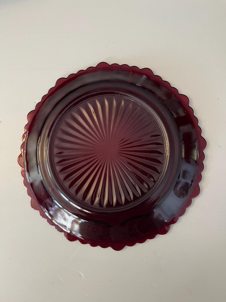 Ruby Red Cape Cod Avon Dinnerware - Etsy