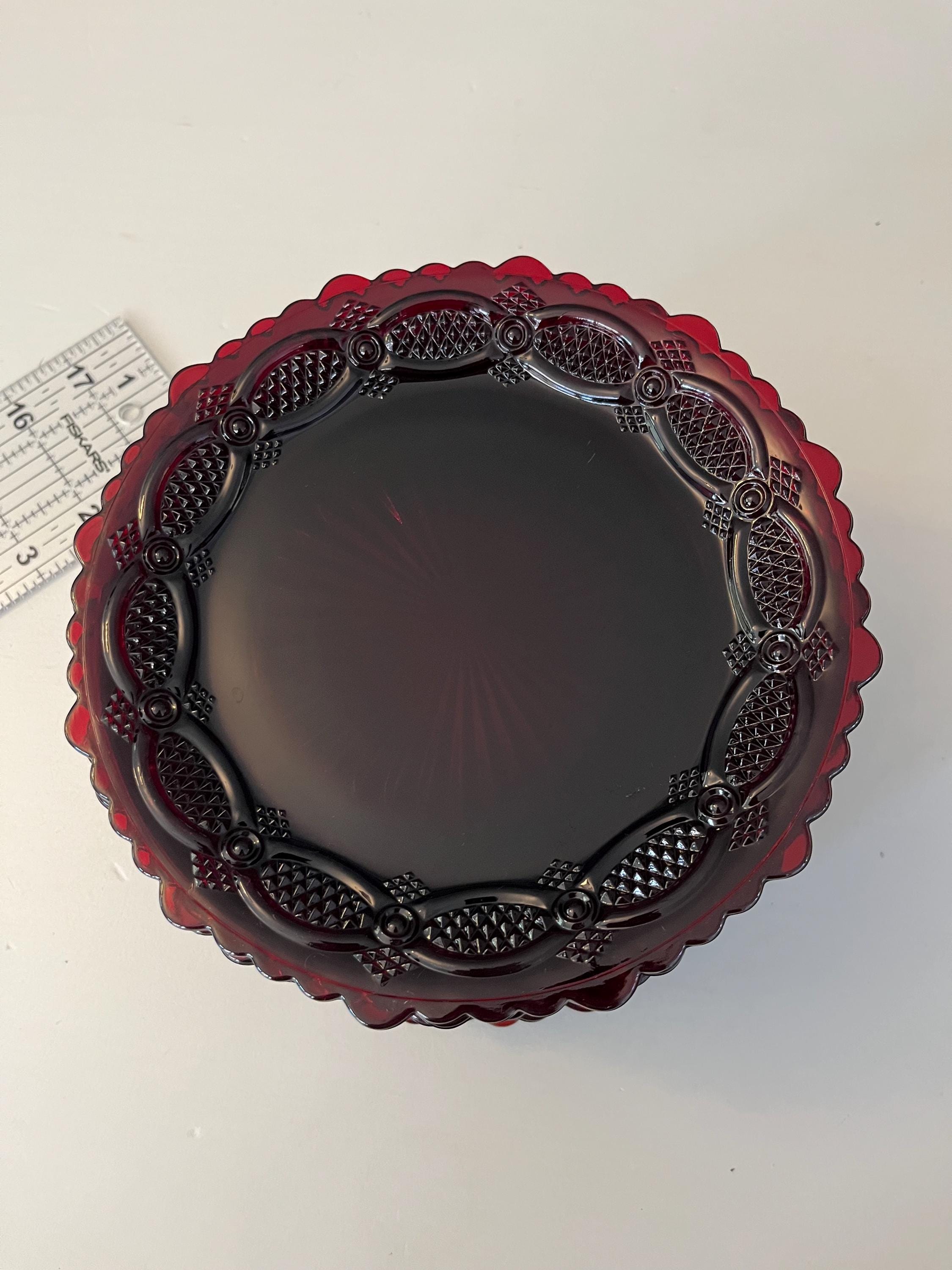 Ruby Red Cape Cod Avon Dinnerware - Etsy