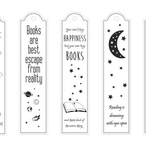 Bookmark File Set. It Includes 5 Original Bookmark Designs. Pdf, Cdr ...