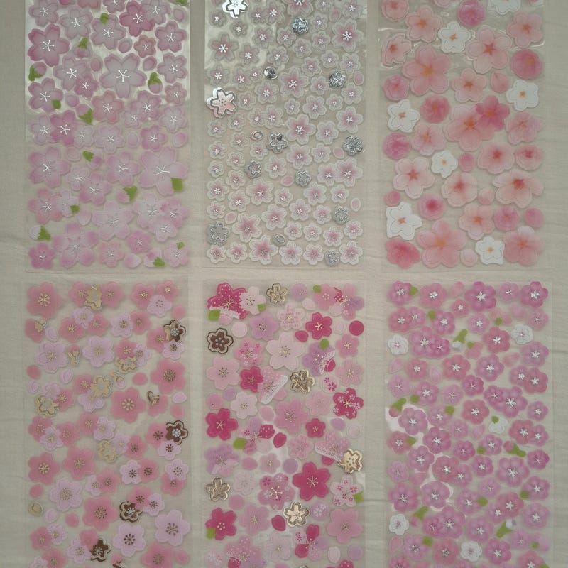 Sakura Stickers - Etsy UK
