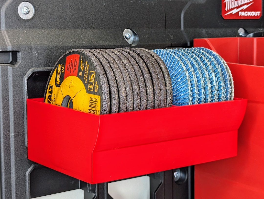 Milwaukee Packout Wall Panel Grinding Wheel Holder - for Garage or Shop ...