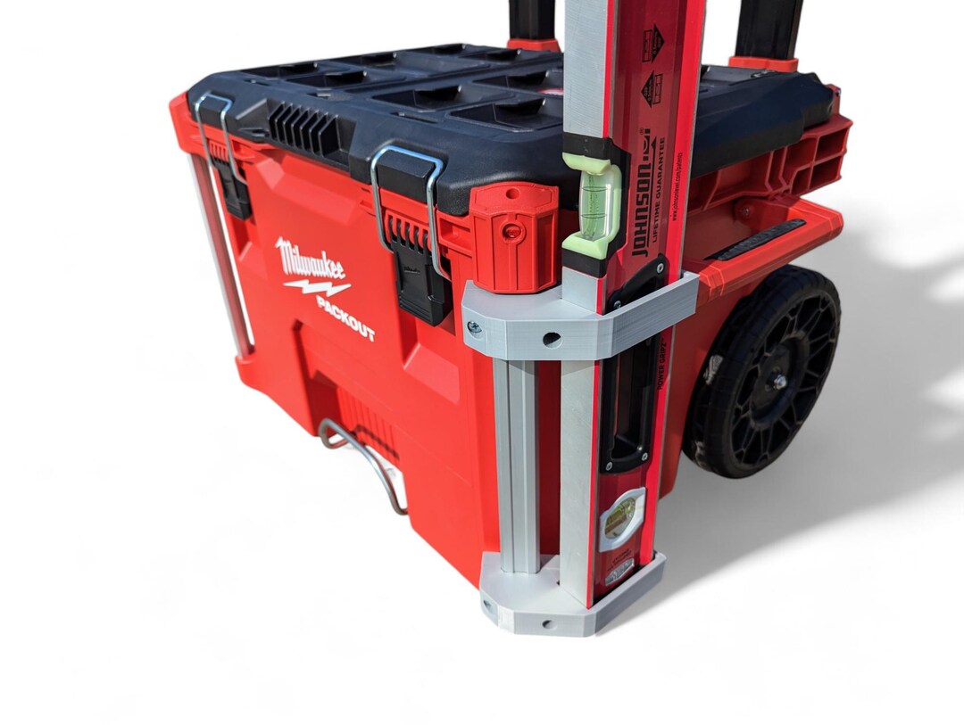 Rail Mounted Level Holder for Milwaukee Packout Boxes/cart - for ...