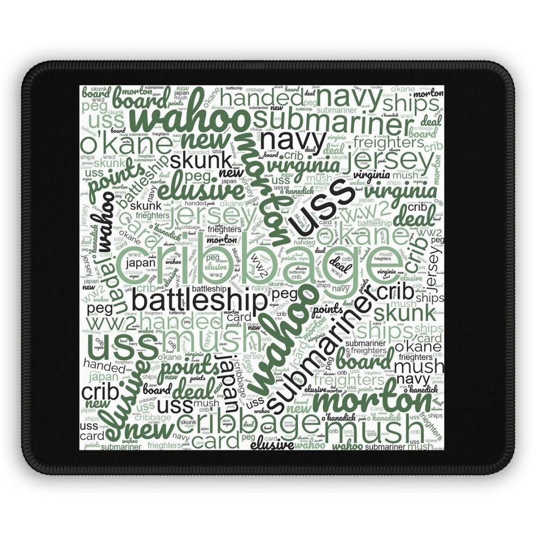 USS Wahoo Cribbage Mousepad Word Cloud - Etsy