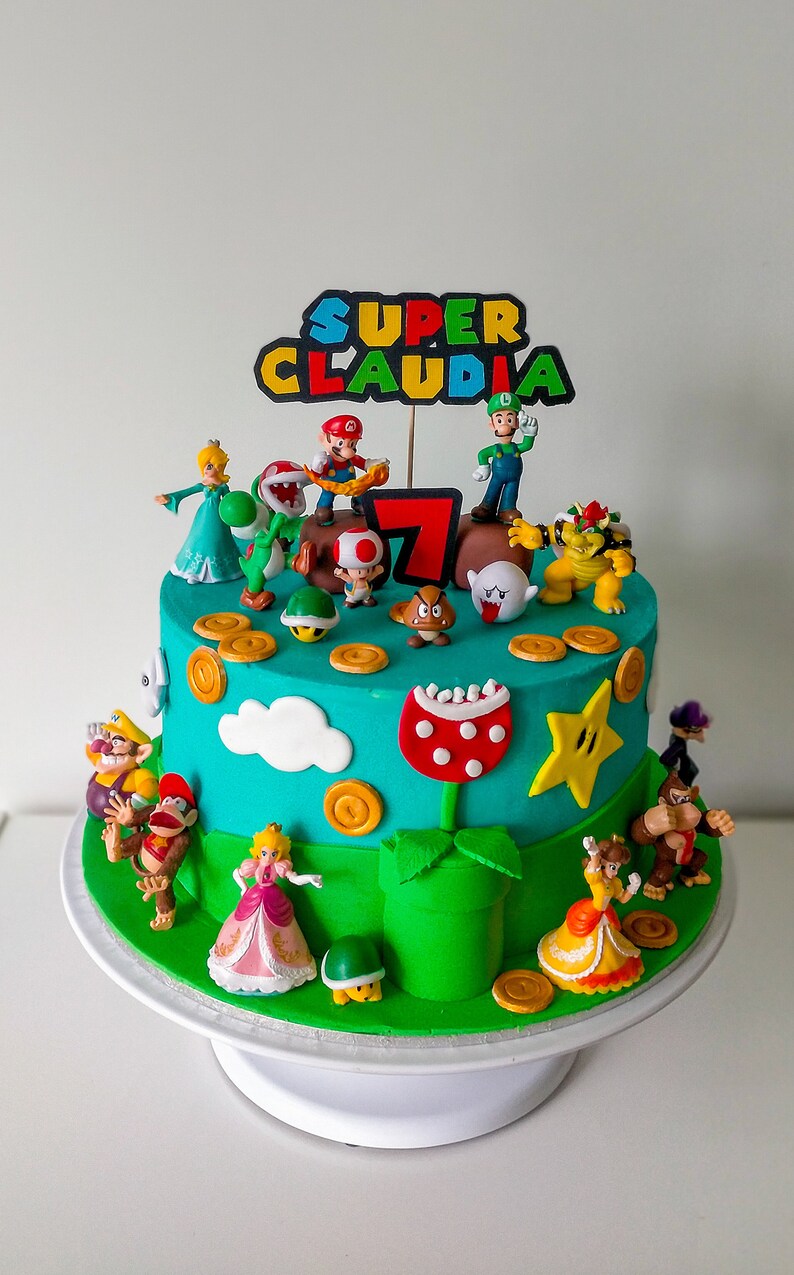 Super Mario Personalised Cake Topper - Etsy Australia