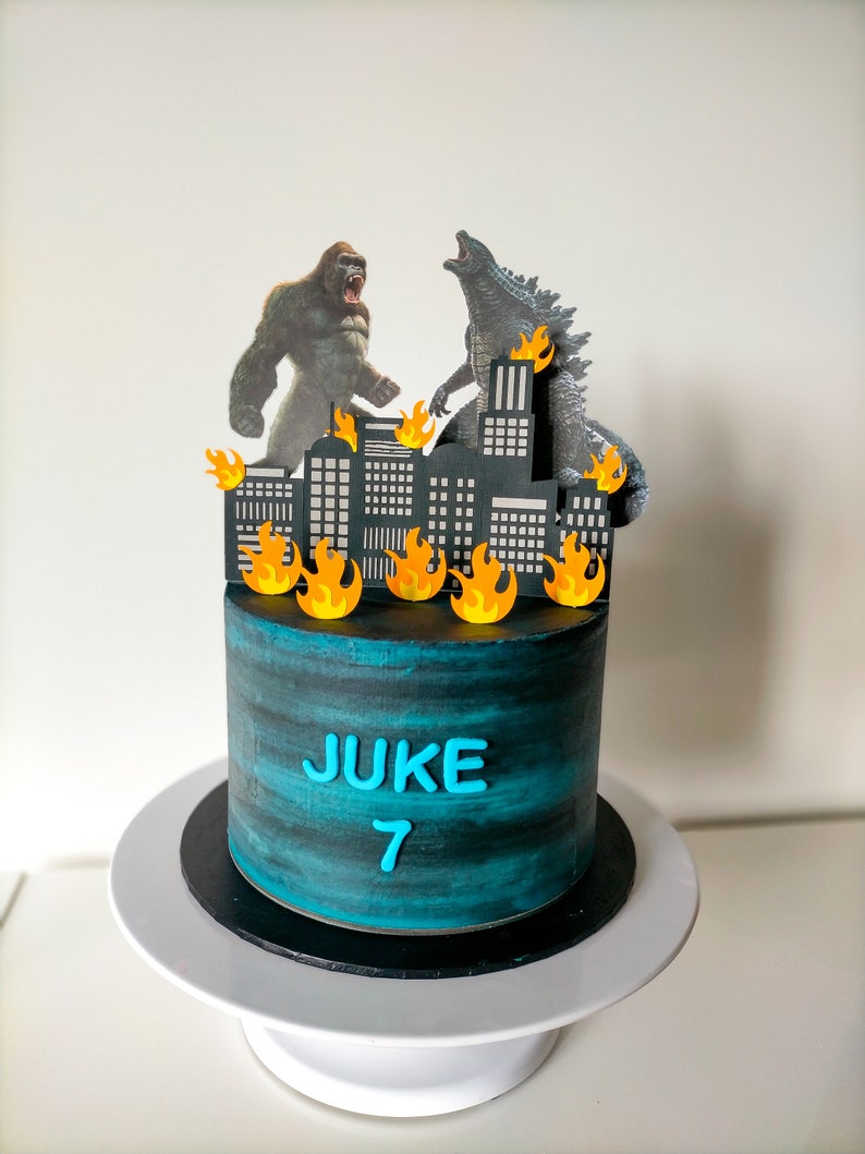 Godzilla Vs King Kong Cake Topper Set - Etsy Australia