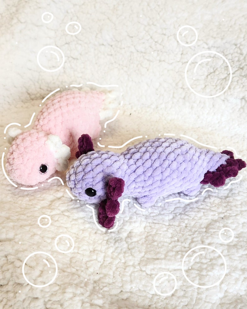 No-sew Chunky Axolotl Crochet PDF PATTERN | English, Amigurumi ...