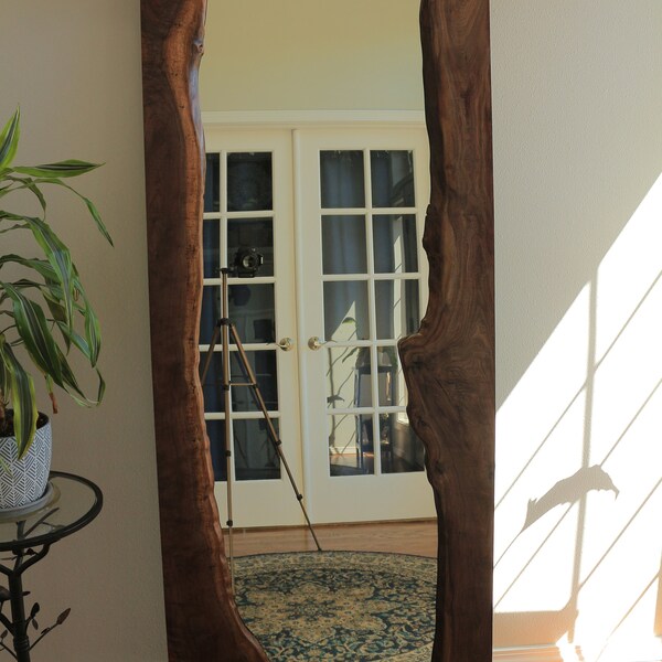 Live Edge Wall Mirror - Etsy