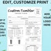 Editable Sublimation Tumbler Order Form Template (PPTX, PDF, PNG) - Etsy