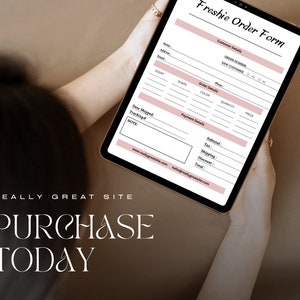 Freshie Order Form, Printable Order Form, Small Business Order Form ...