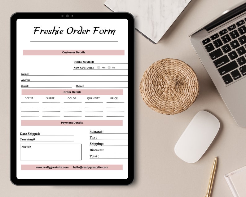 Freshie Order Form, Printable Order Form, Small Business Order Form ...