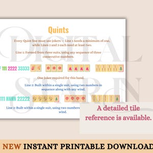 2025 NMJL Mahjong Cheat Sheet: Beginner-friendly Hands Guide (digital ...
