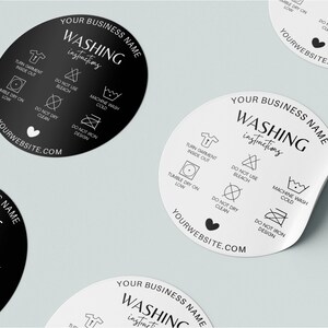 Editable Clothing Care Card, Washing Instructions, Printable Garment ...