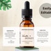 Editable Dropper Bottle Label Template, Essential Oil Label Design - Etsy
