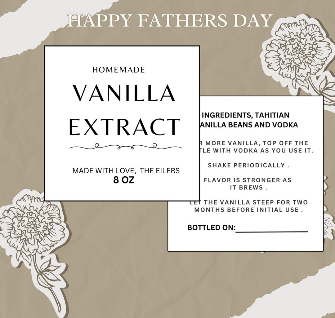 Modern Vanilla Extract Labels • Front + Back Stickers (set of 40) - Etsy