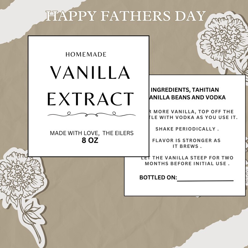 Vanilla Extract Labels - Etsy