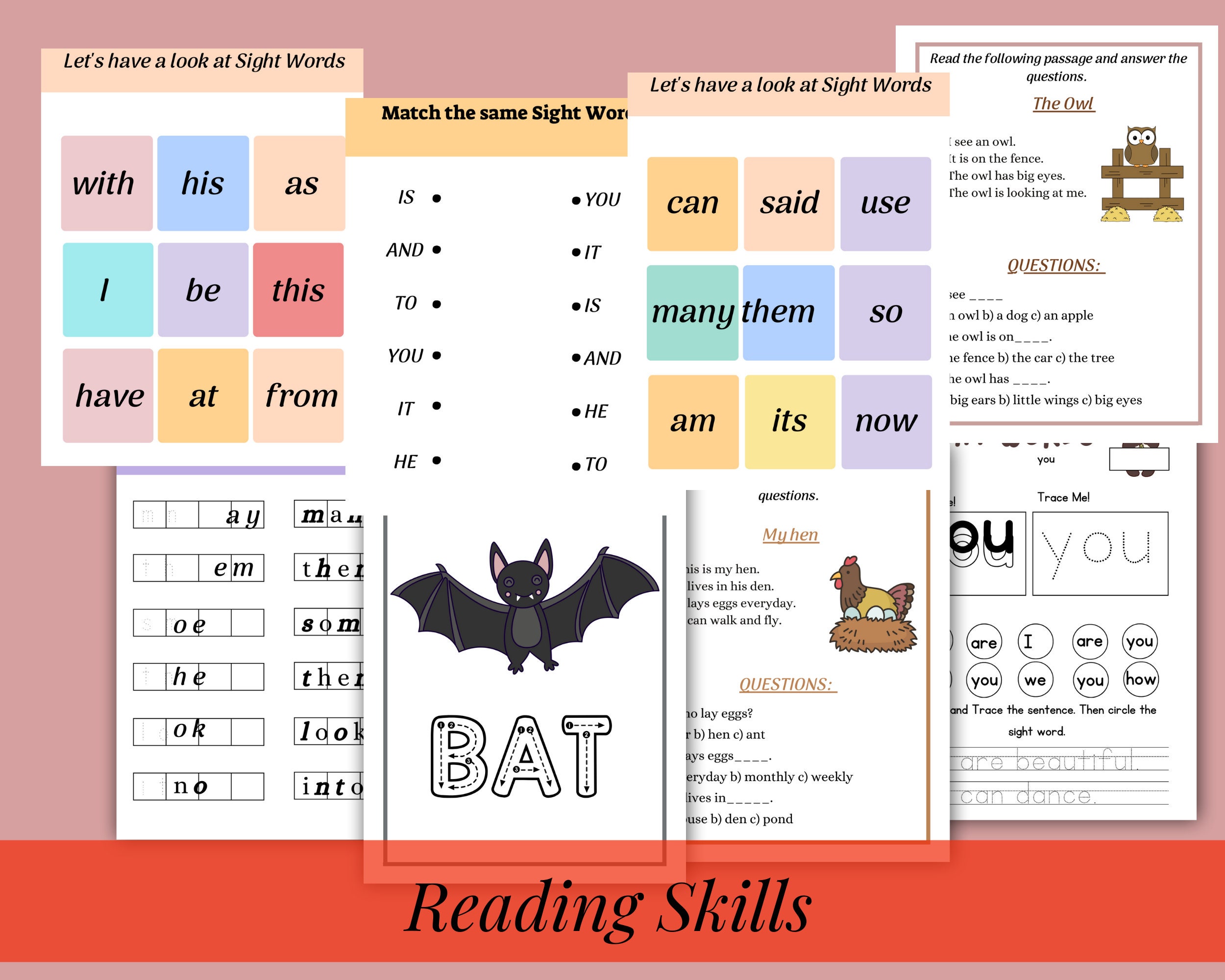 Sight Words Reading Writing Practice Worksheets engaging Worksheets ...