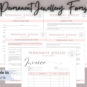 Permanent Jewelry Template, Waiver Permanent Jewelry, Consent Forms ...