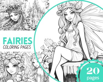 Adorable Chibi Fairies Coloring Book for Adults and Kids - Etsy