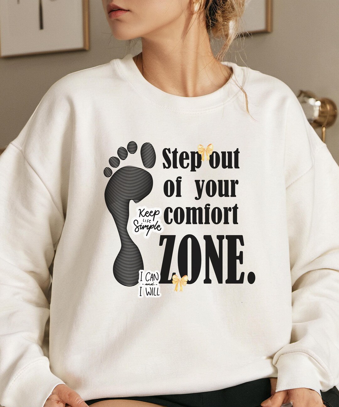 Positive Affirmation Cozy Sweatshirt Inspirational Jumper, Motivational Pullover, Encouraging ...