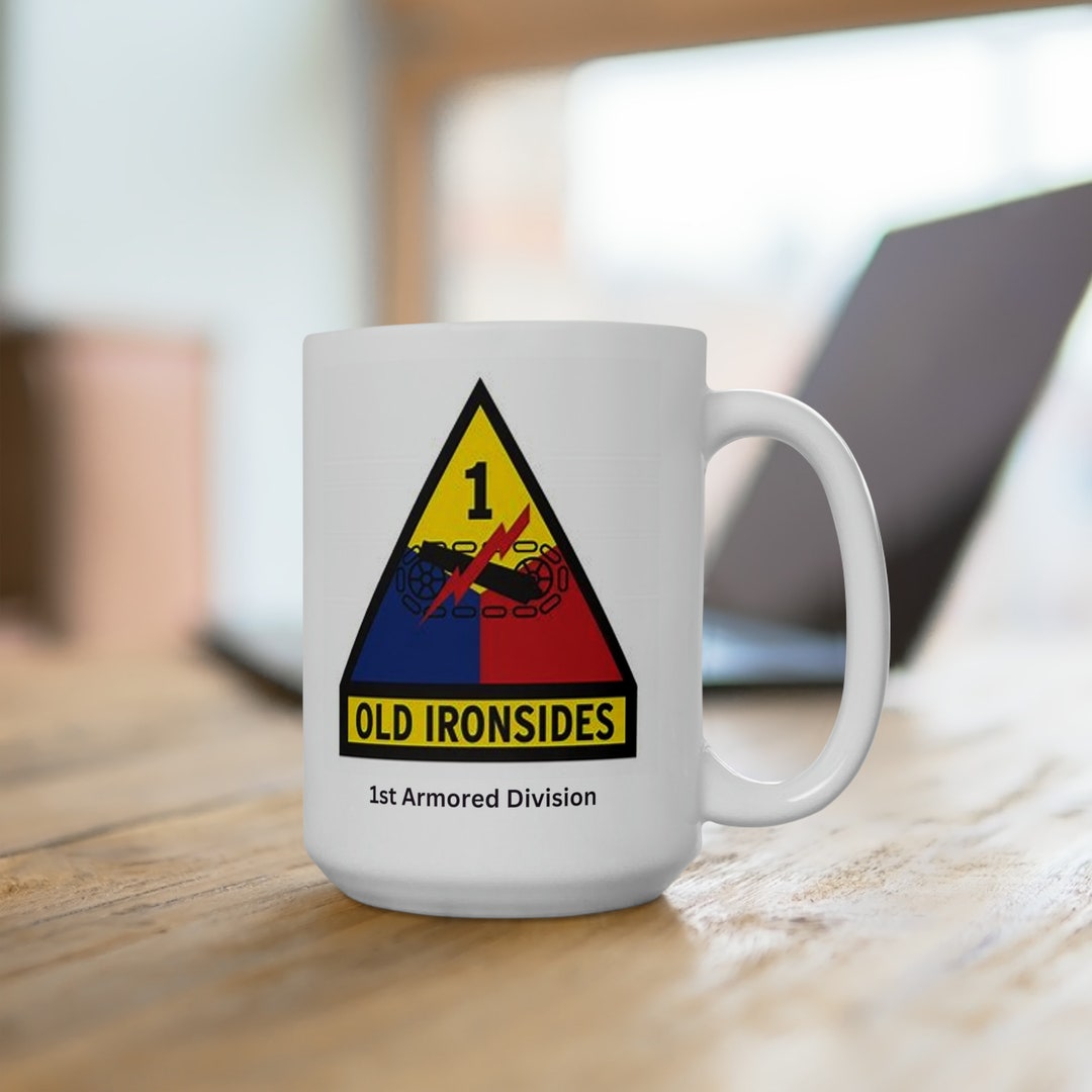 U.S. Army 1st Armored Division White Coffee Mug 15oz - Etsy