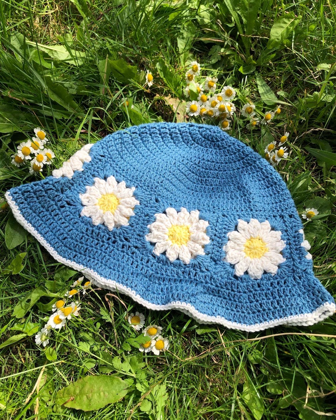 PDF Crochet Pattern - Flower Bucket Hat, Crochet Festival Hat Pattern ...