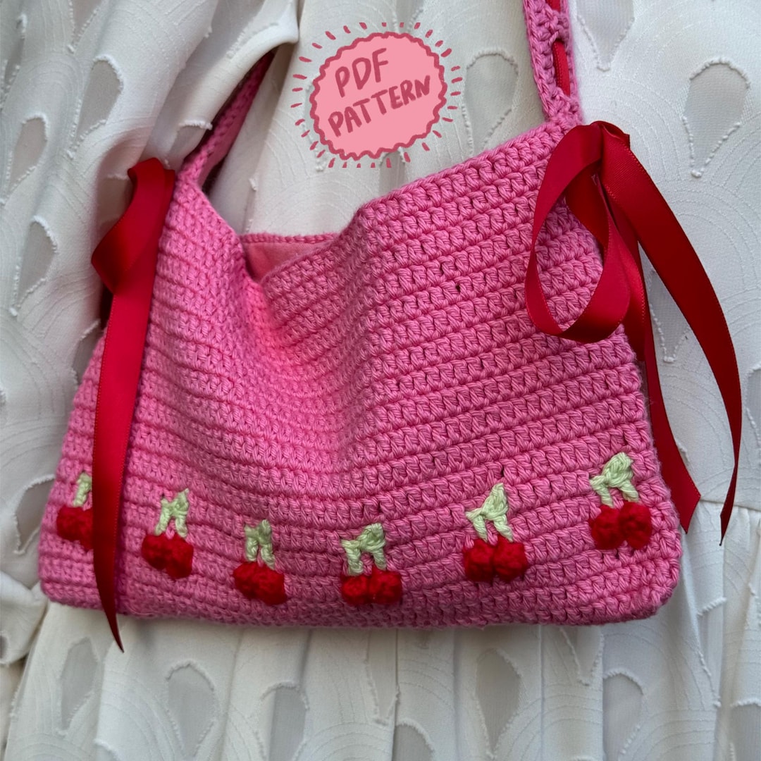 Cherry Stitch Shoulder Bag - PDF Crochet Pattern - Etsy