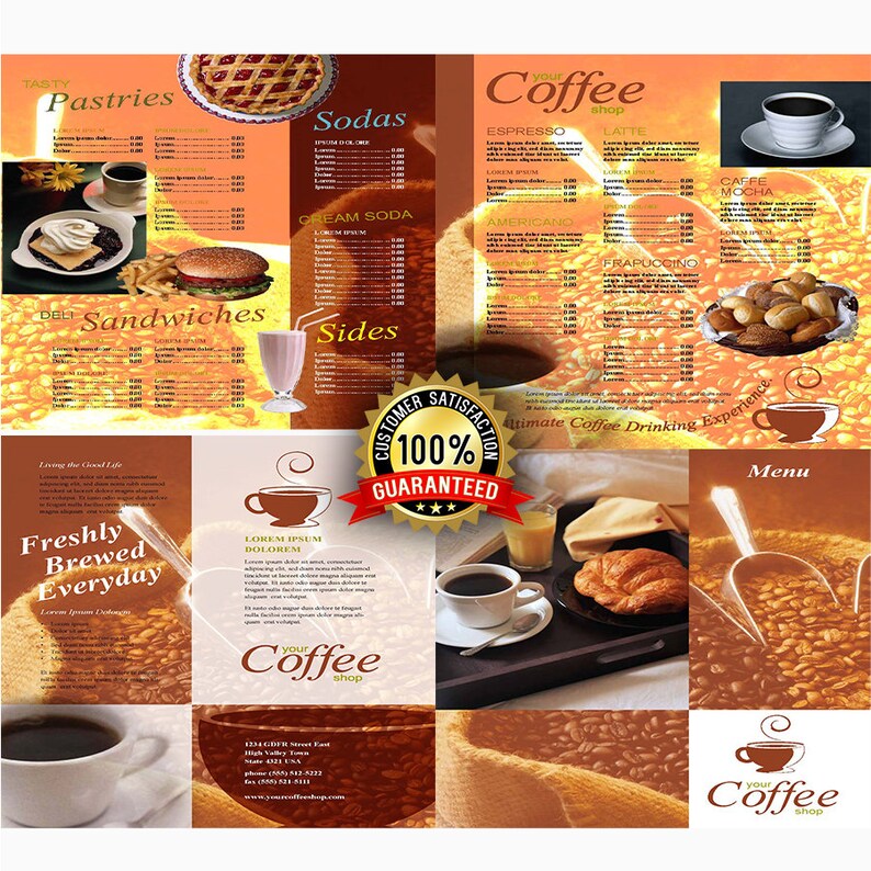 Editable Coffee Menu Template Printable Digital Design for - Etsy