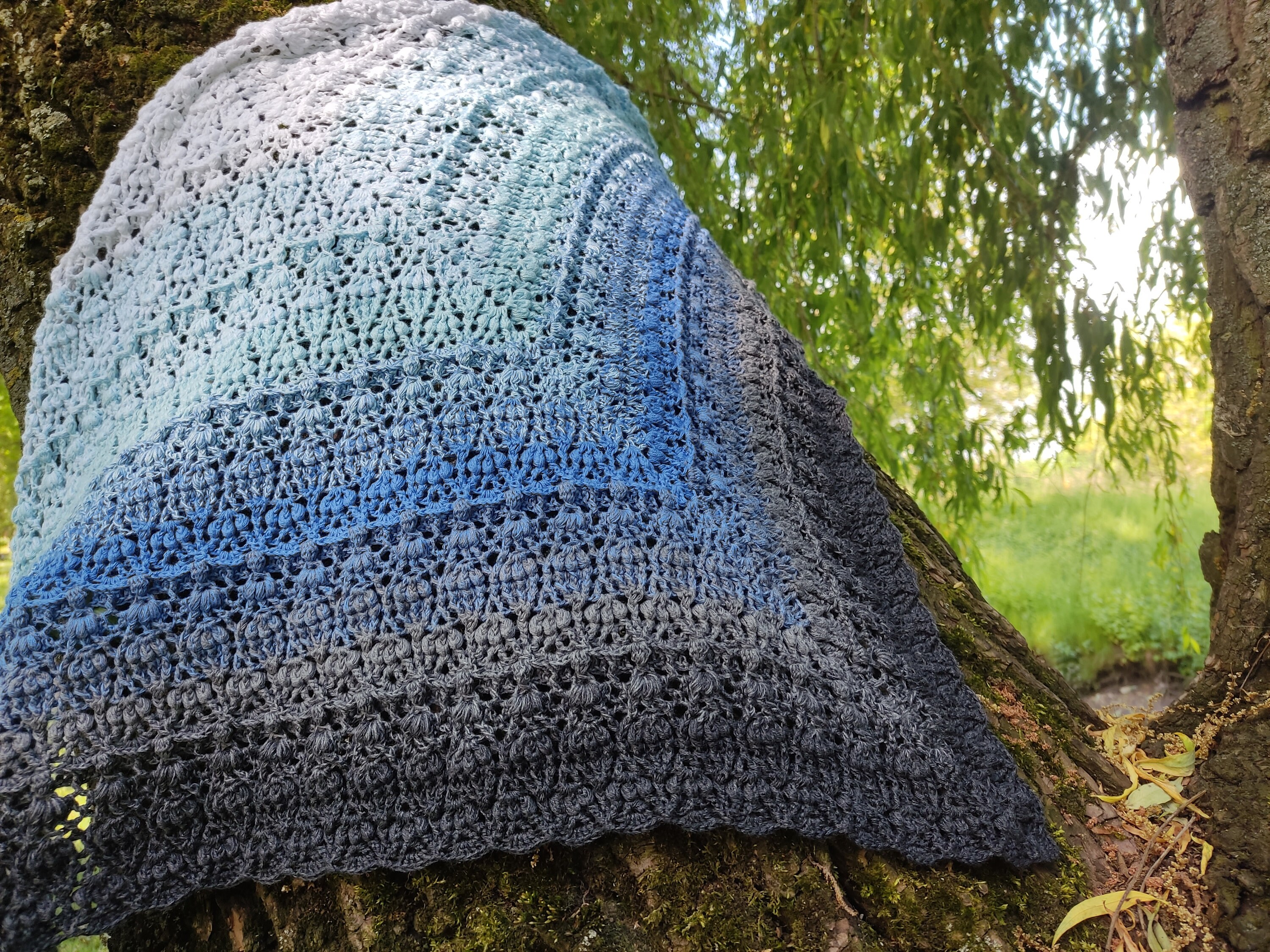 Almond Pattern, Crochet Shawl Pattern, Triangle Shawl, Graphic Chart ...