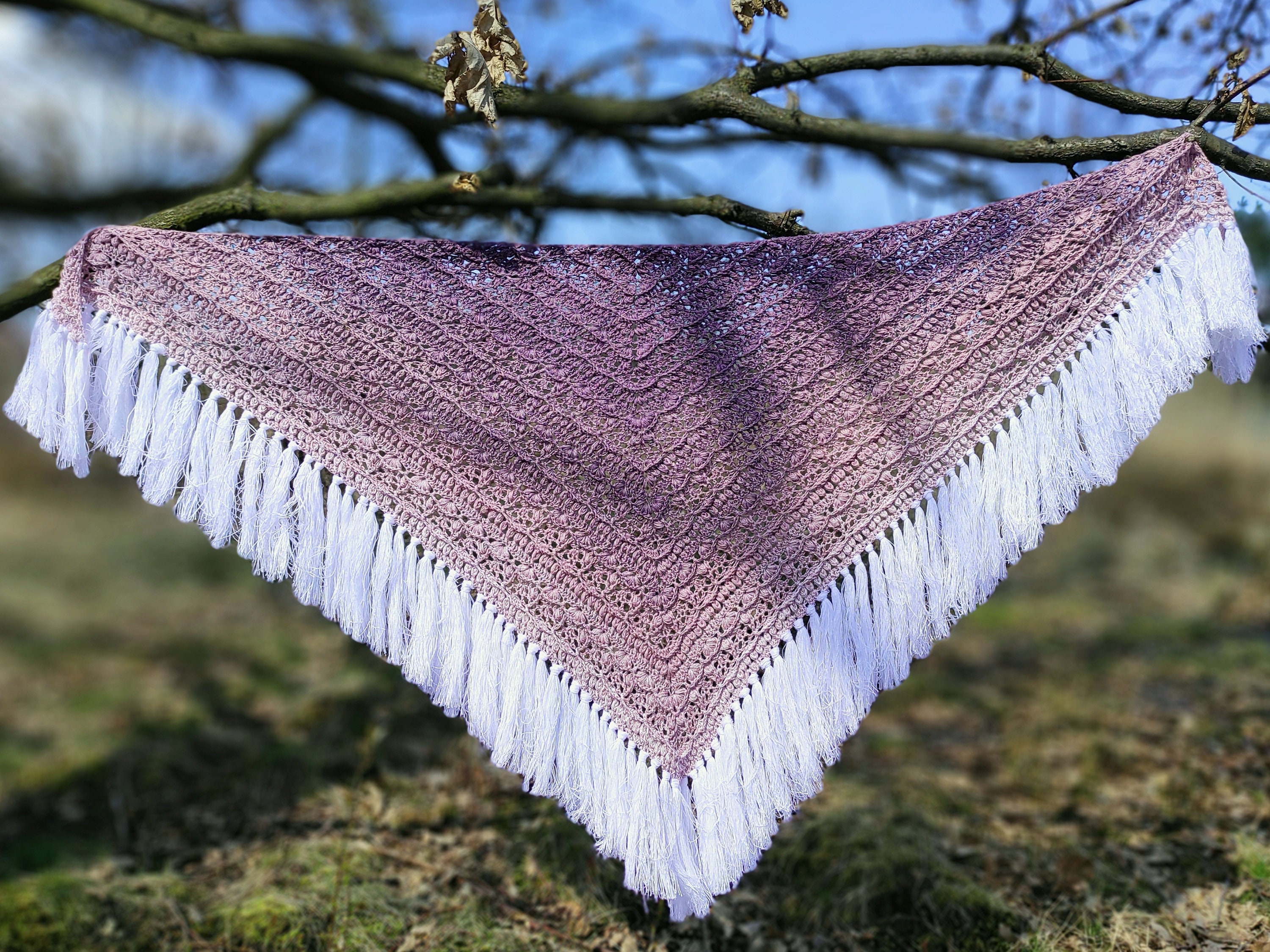 Baziakotka Pattern, Crochet Pattern, Crochet Shawl, Triangle Shawl ...