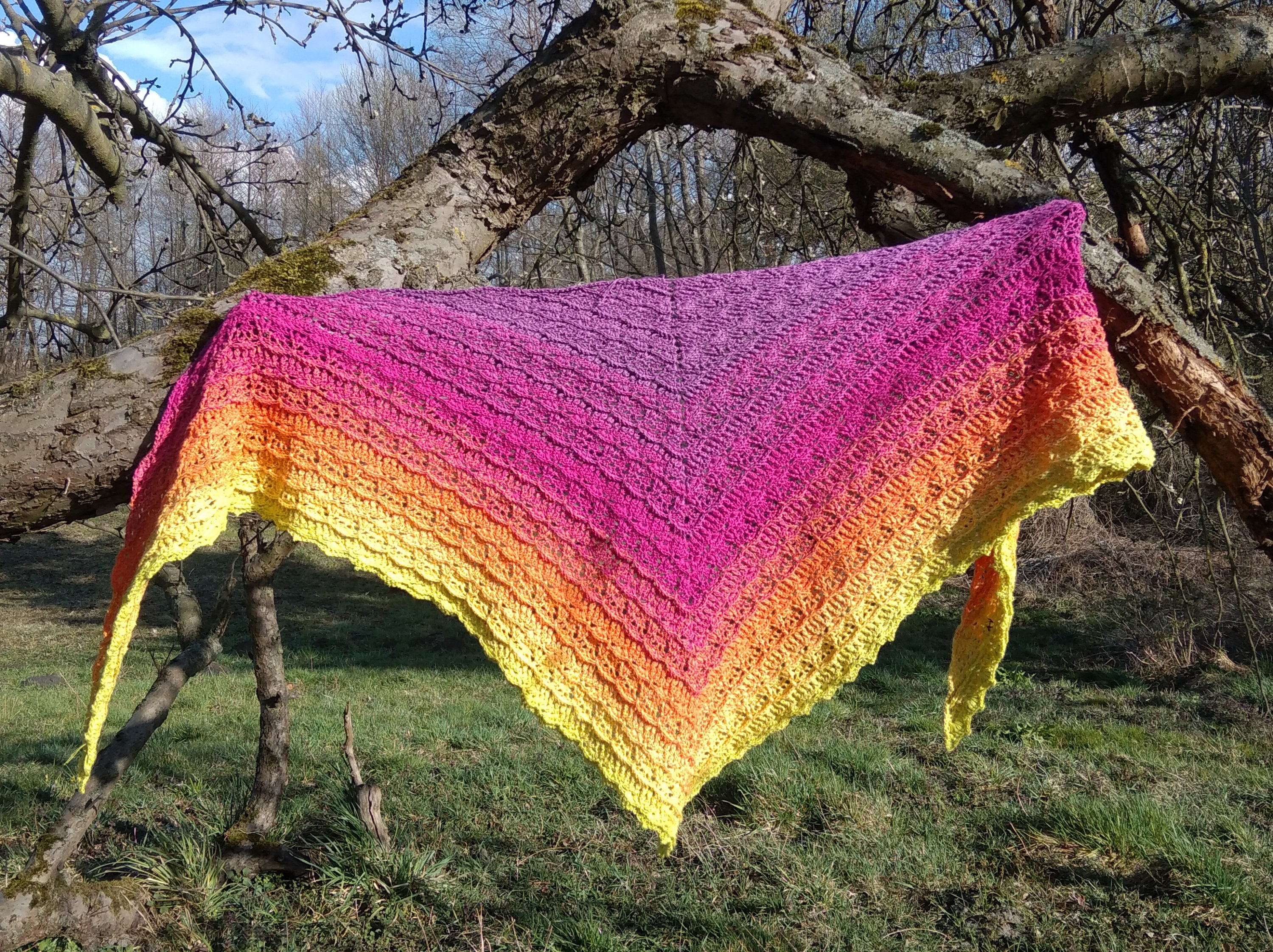 Baziakotka Pattern, Crochet Pattern, Crochet Shawl, Triangle Shawl ...