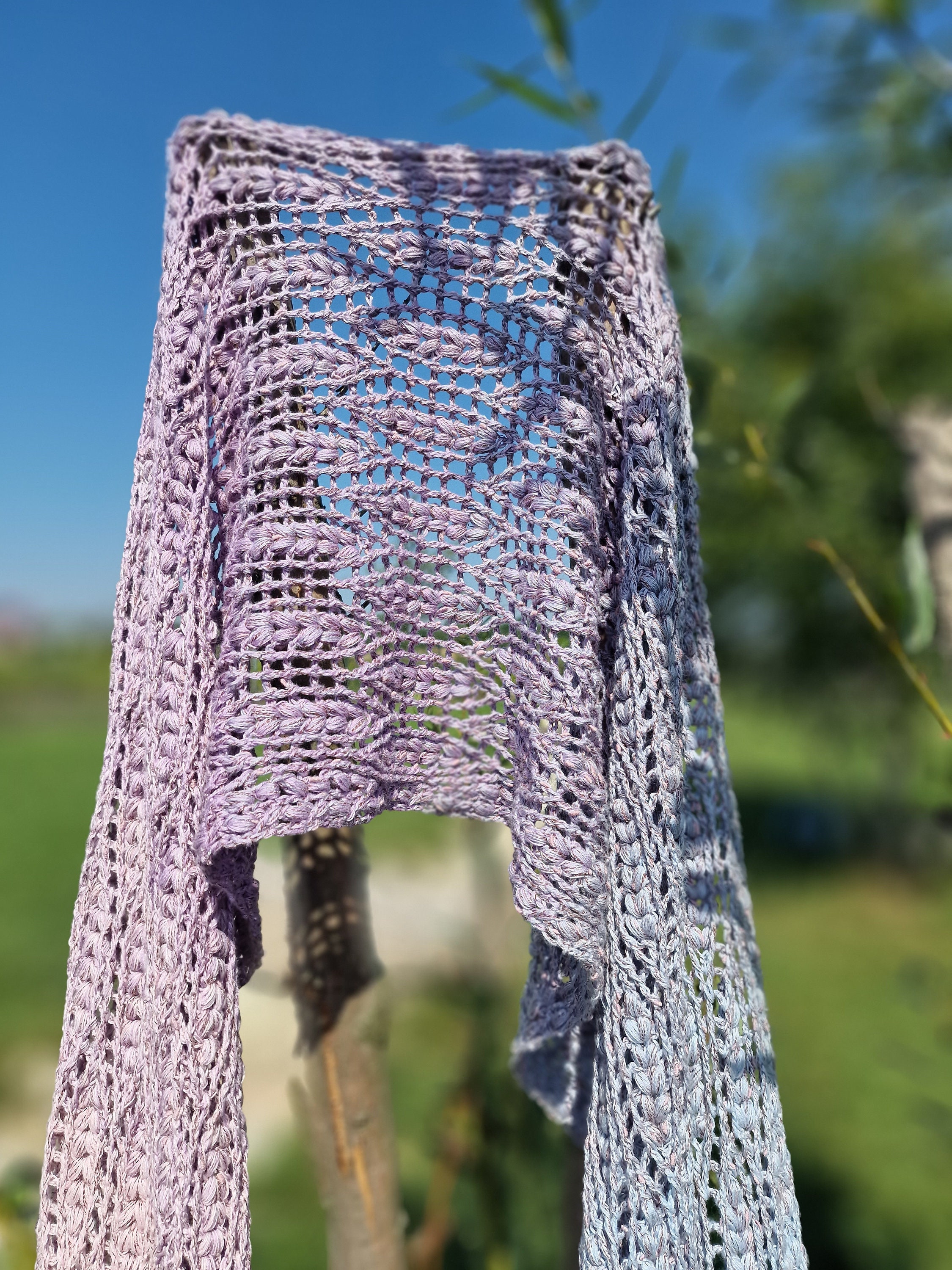 Szal Kłosek Pattern, Crochet Shawl Pattern, Graphic Chart Only, Graphic ...