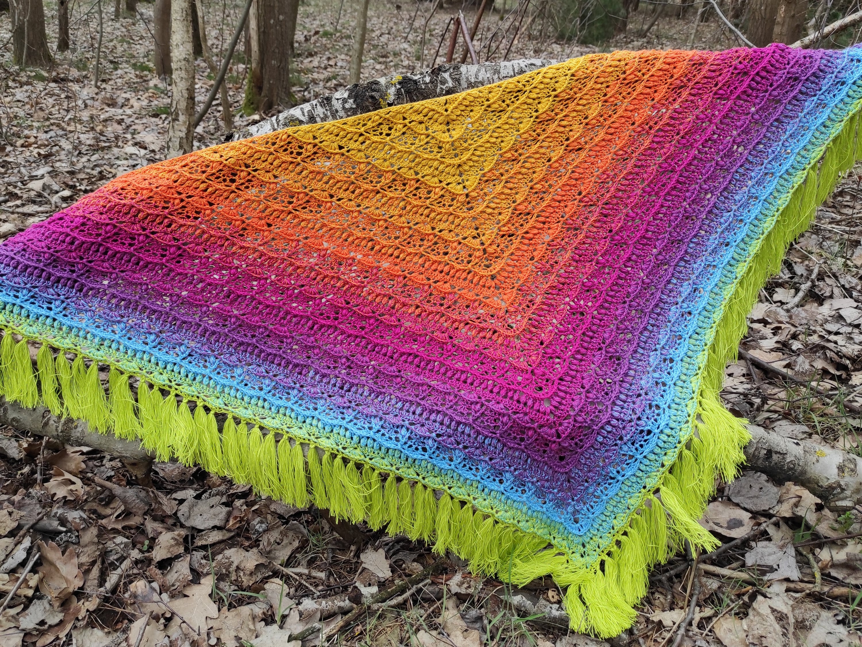 Baziakotka Pattern, Crochet Pattern, Crochet Shawl, Triangle Shawl ...