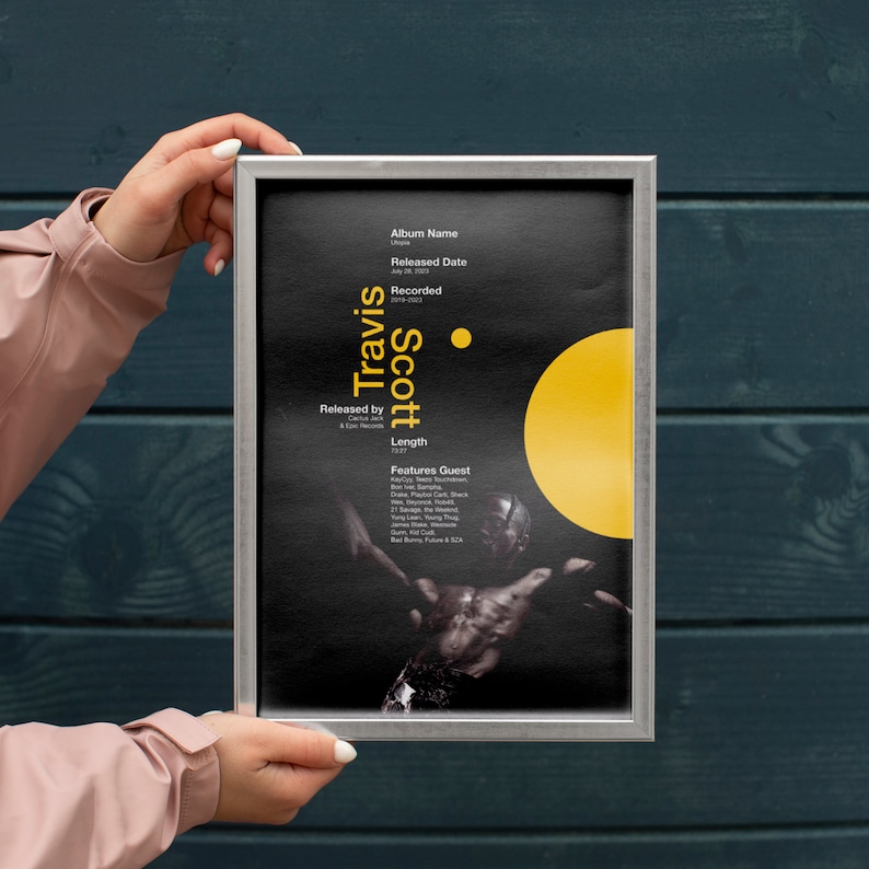 Travis Scott - Utopia Album Cover - Printable Wall Poster - Digital ...