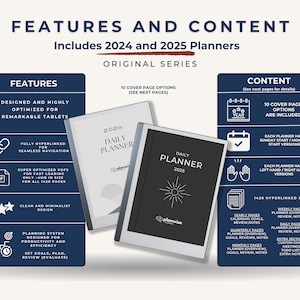 Daily Planner 2024 + 2025 for Remarkable 2, Templates for Remarkable ...