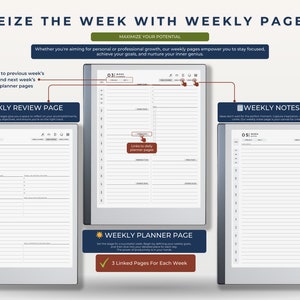 Daily Planner 2024 + 2025 for Remarkable 2, Templates for Remarkable ...