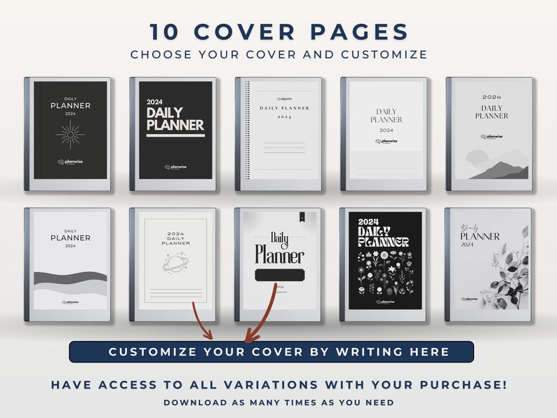 Remarkable 2 Daily Planner 2024 Original, Remarkable 2 Templates ...