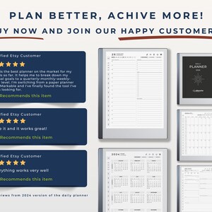 Daily Planner 2024 + 2025 for Remarkable 2, Templates for Remarkable ...