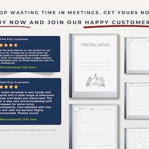 Remarkable 2 Meeting Template, Hyperlinked Meeting Notes (digital ...
