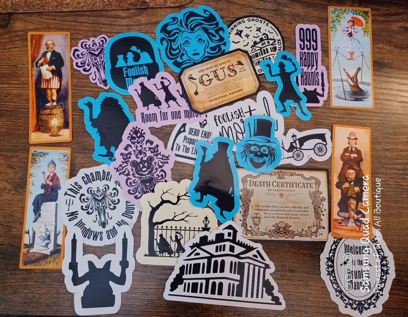 25-haunted Mansion Stickers, Glossy, Water-resistant, Vinyl Stickers ...