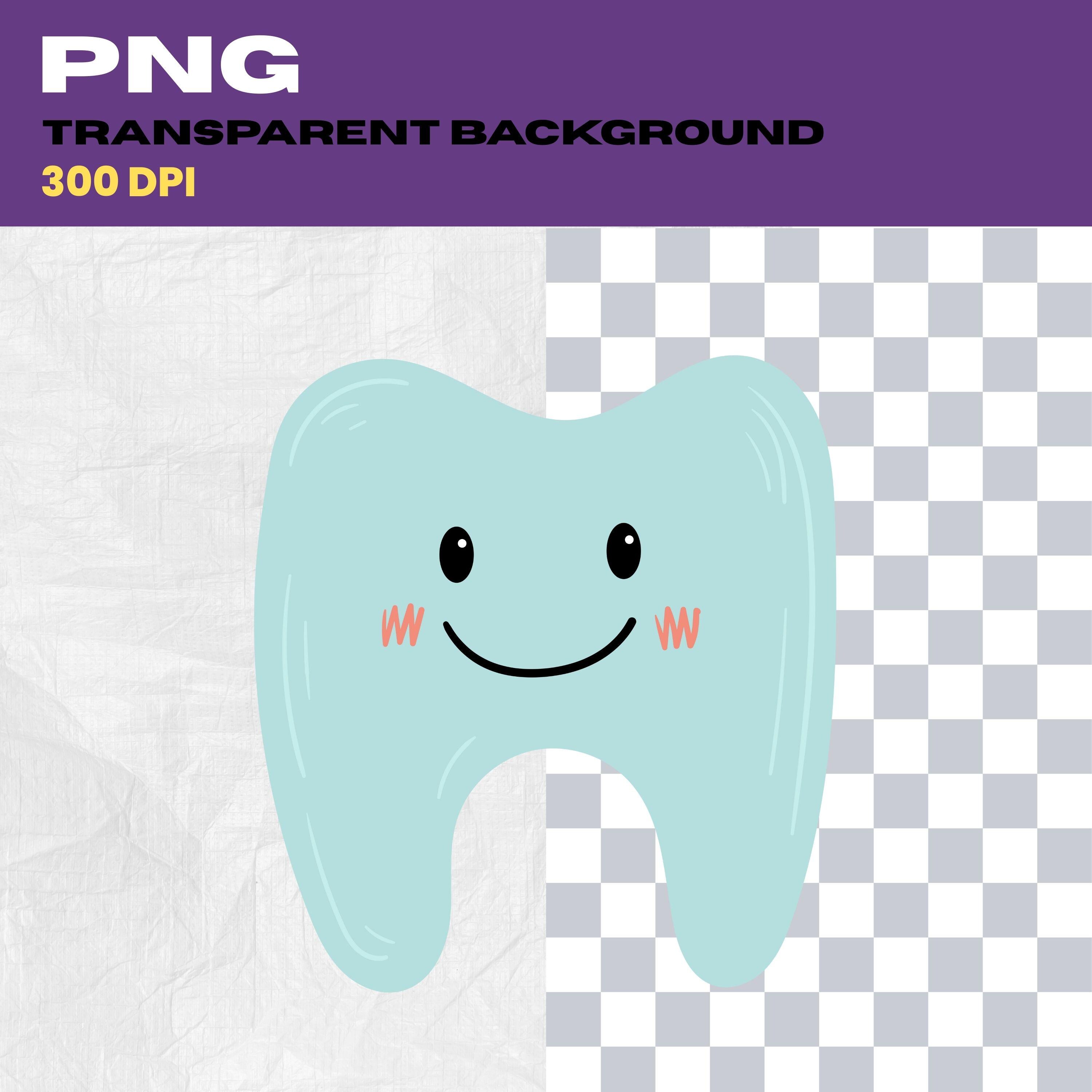 Cute Cartoon Tooth Clipart | Dental Art Stickers | Hand-drawn Tooth ...