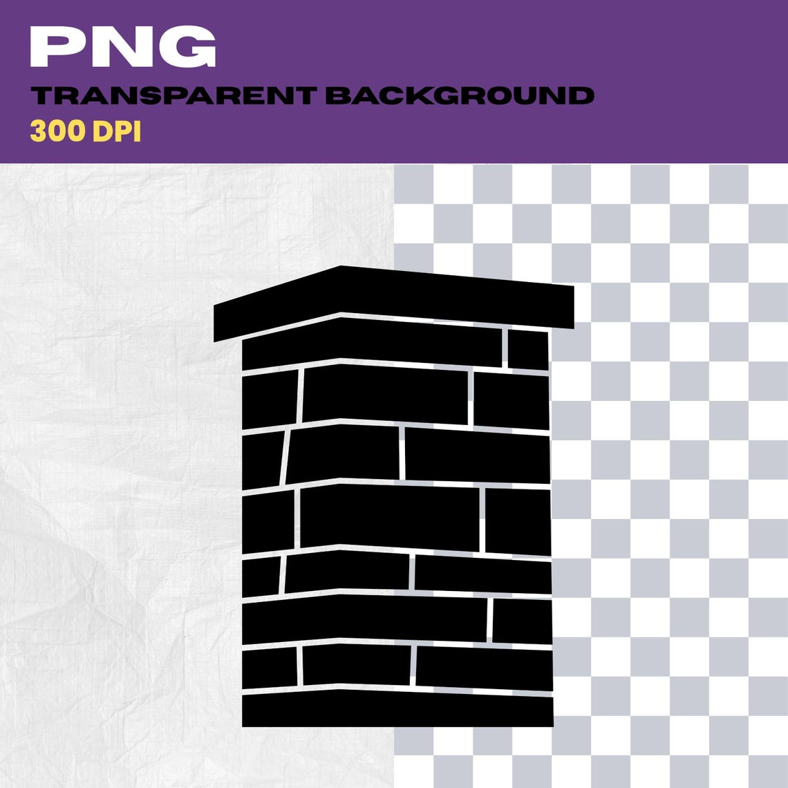 Brick Chimney Clipart Set: Rustic Fireplace Graphics (PNG & SVG Digital ...