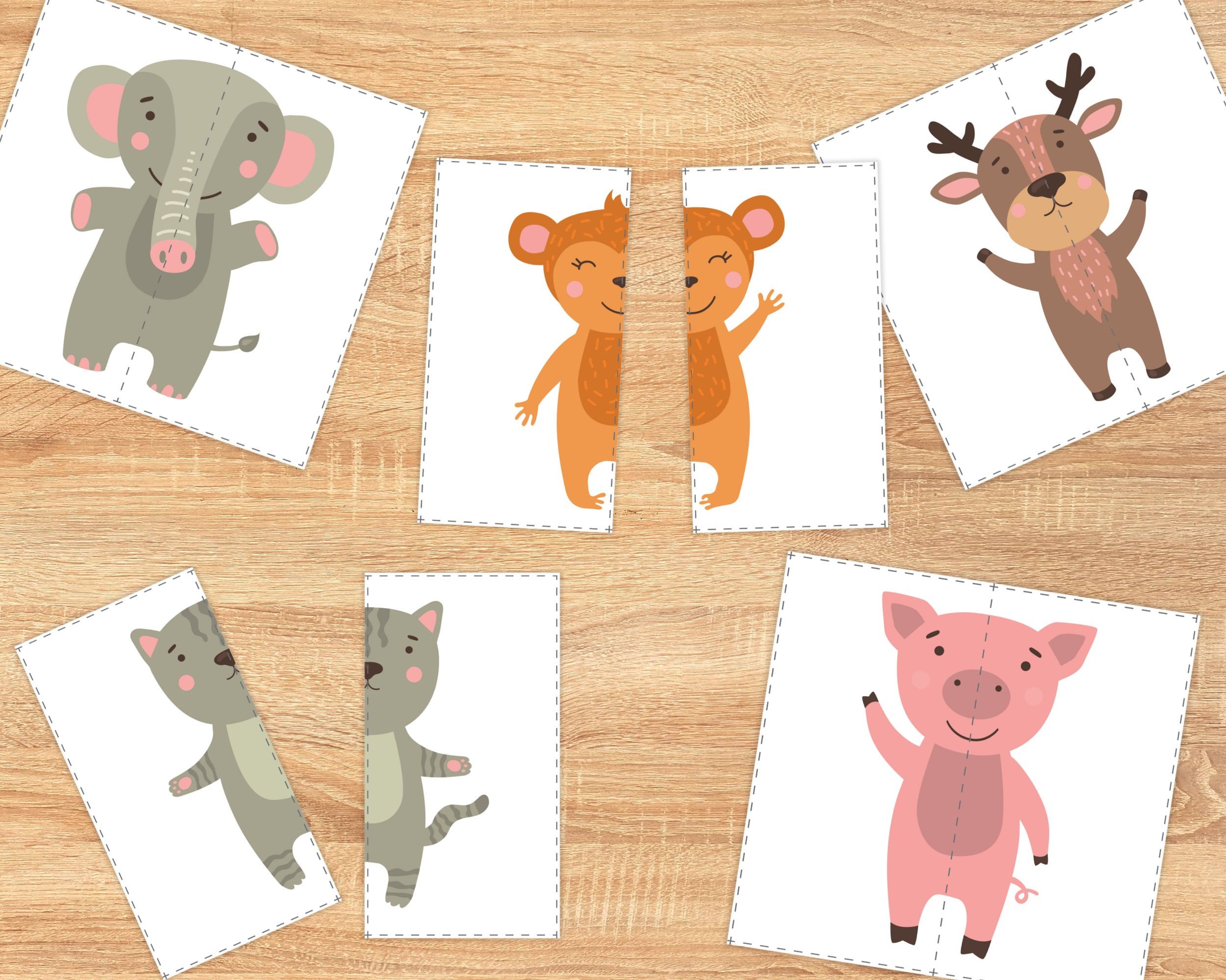 Animals Matching Game for Kids, Toddler Animal Game, Safari Matching ...